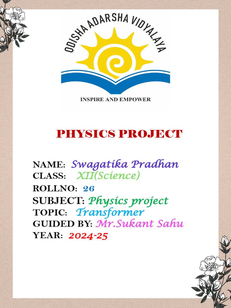 swagatika final | PDF | Electromagnetic Induction | Electrical Engineering