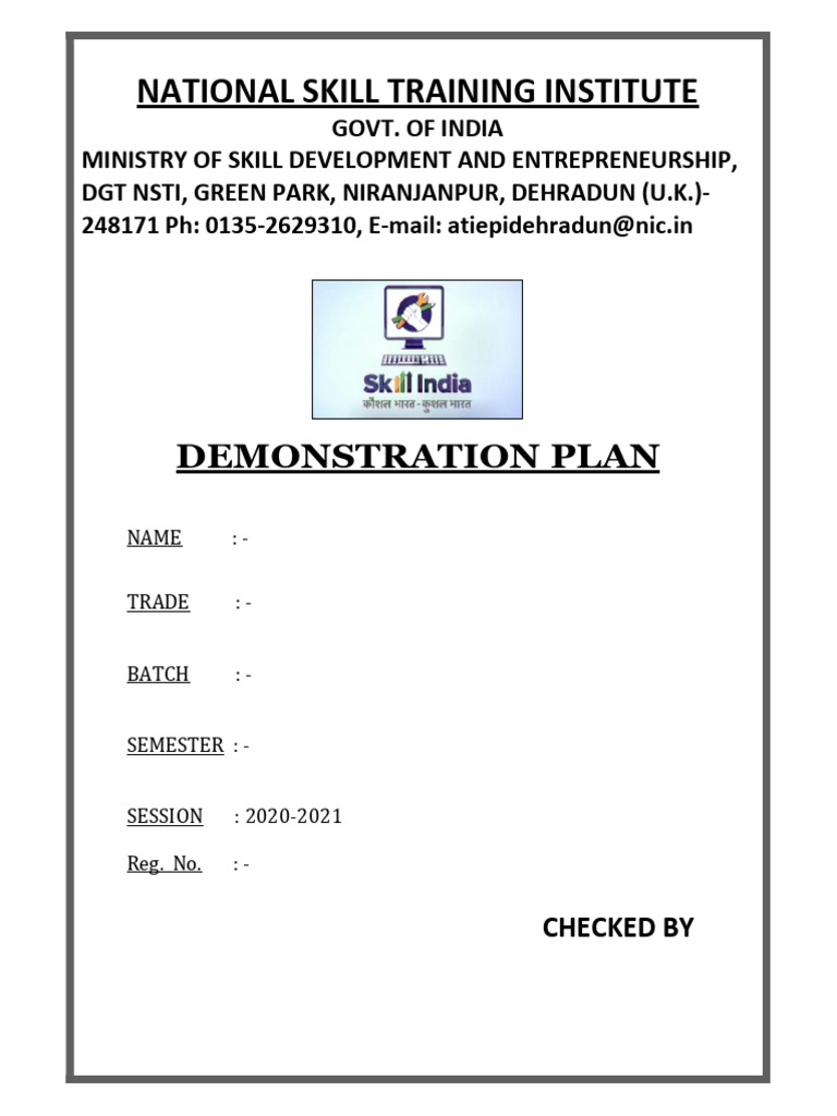 Demonstration Plan Format | PDF