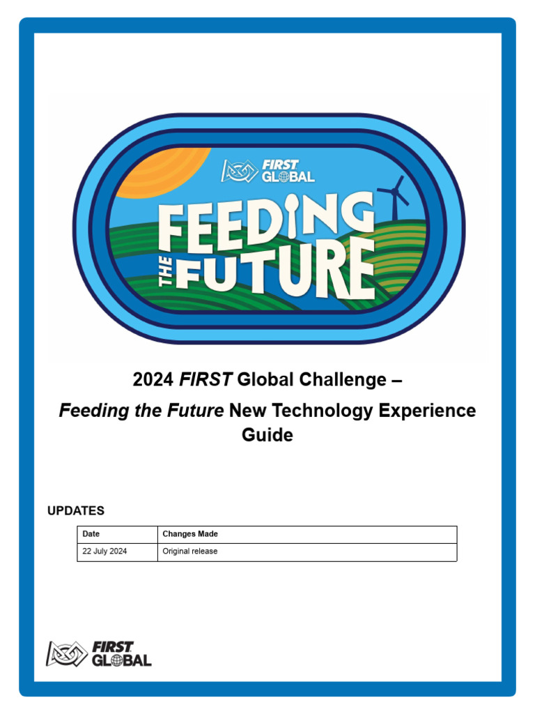 2024 FIRST Global Challenge - Feeding The Future New Technology | PDF | Sustainability | Agriculture