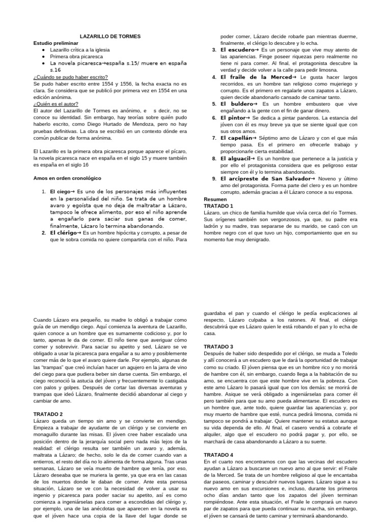 Lazarillo de Tormes | PDF
