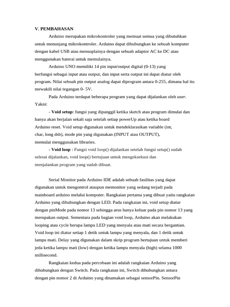 Pembahasan Dasar-Dasar Arduino | PDF