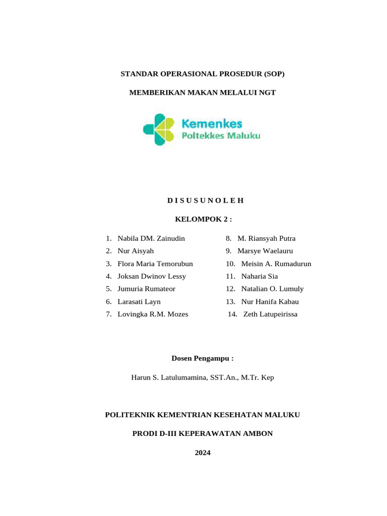 SOP Kel 2 - PAK HARUN | PDF