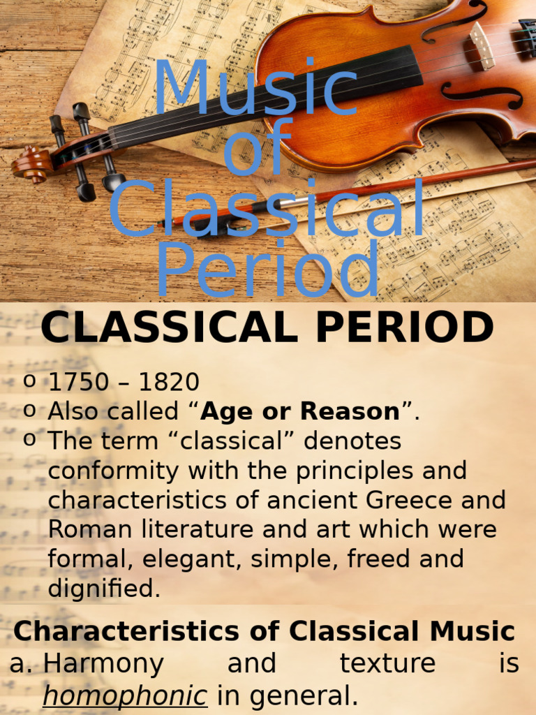 Music of Classical Period G9 | PDF | Classical Period (Music) | Opera