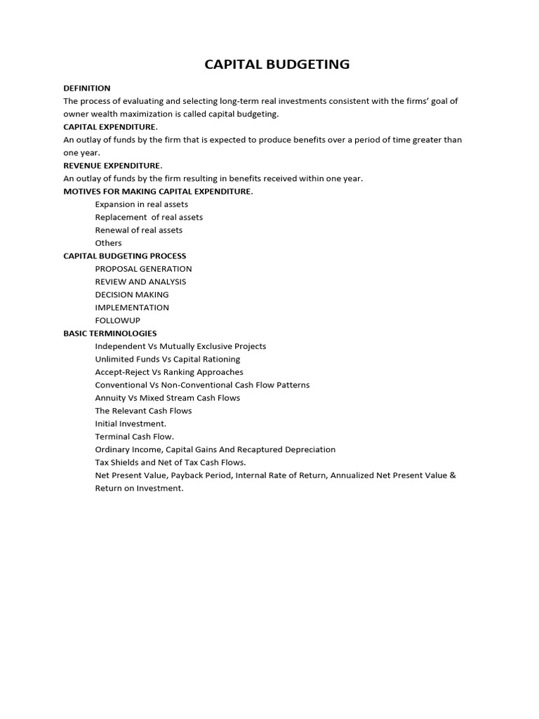 Assignment-CAPITAL BUDGETING CASES | PDF | Depreciation | Capital Budgeting