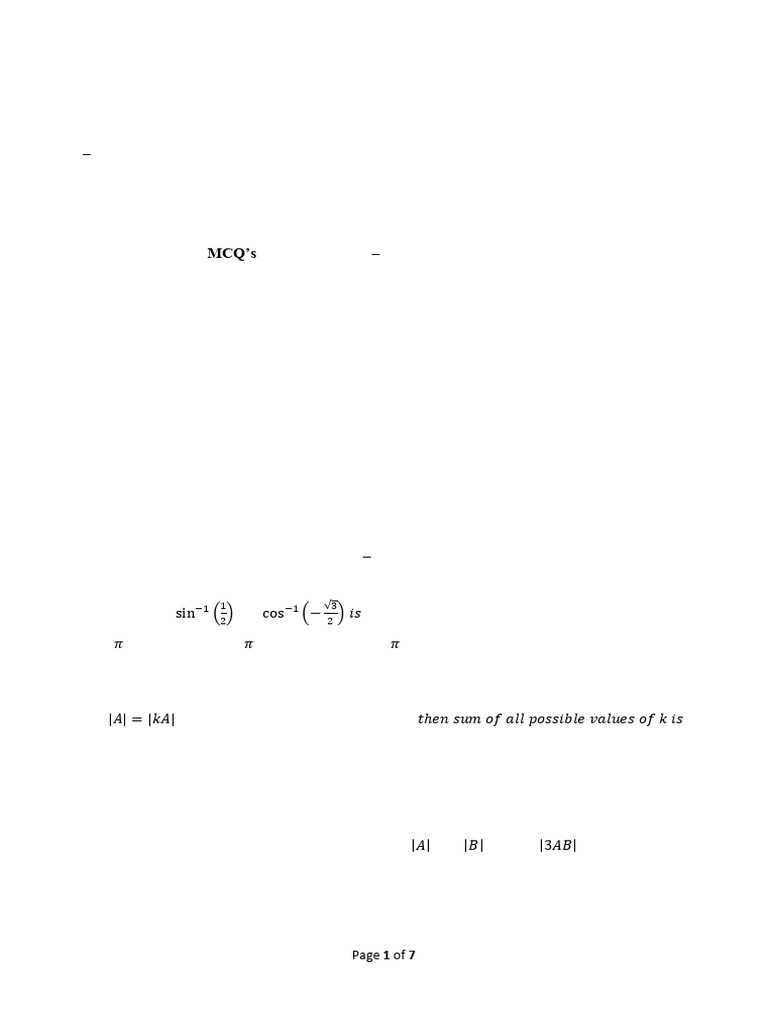 QP (Set 1) PB1 Xii Maths | PDF | Function (Mathematics) | Equations