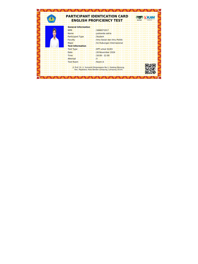 1846071017participant Id Card | PDF