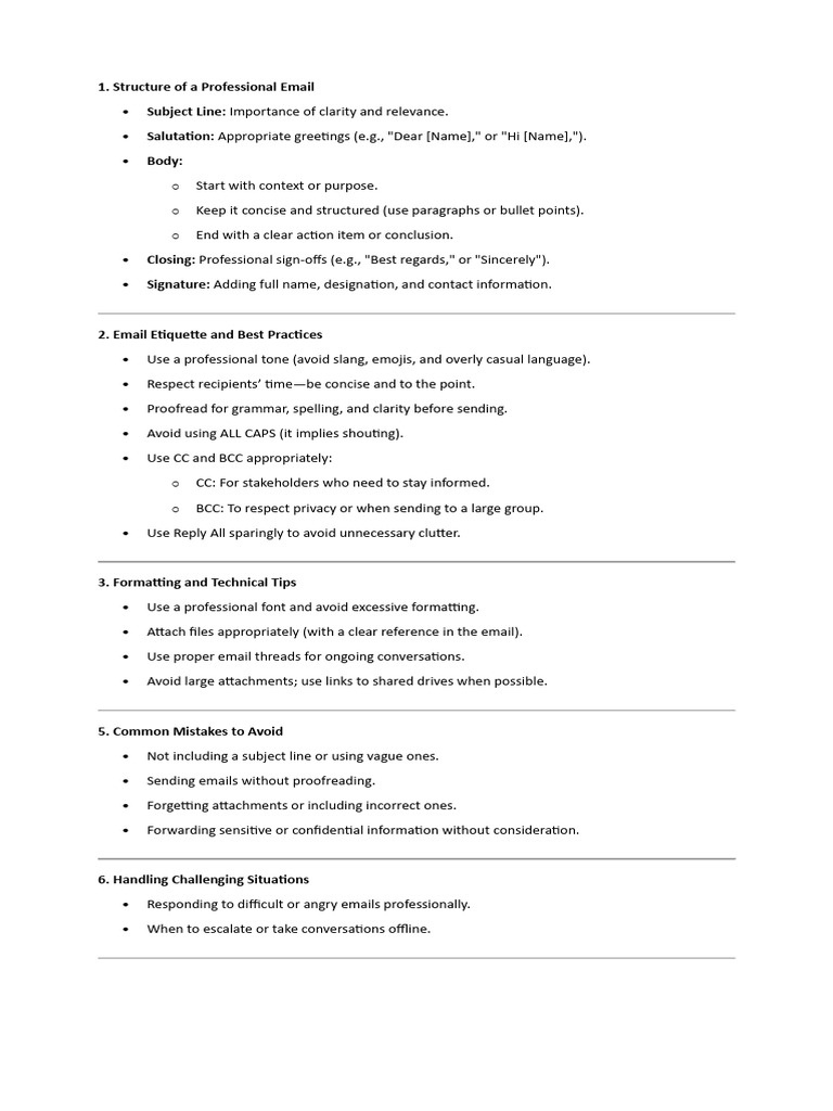 Etiquette of Email Writing | PDF