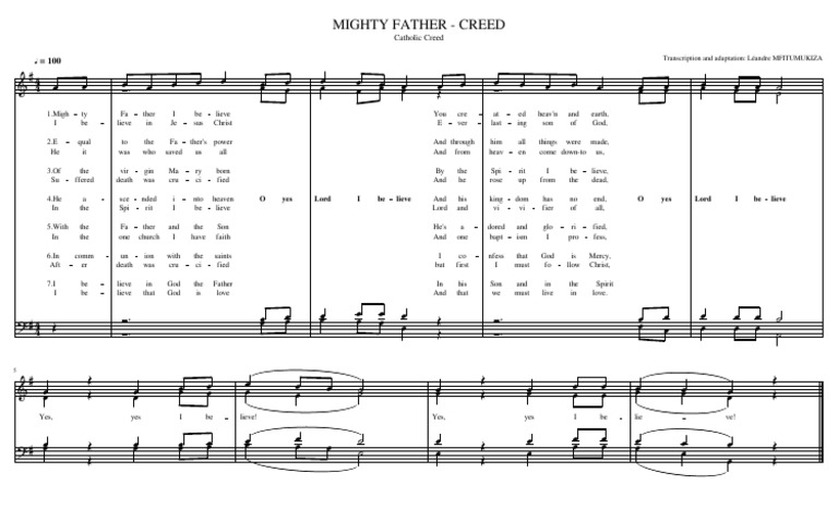 Mighty Father - Creed | PDF | Religious Belief And Doctrine | Theology