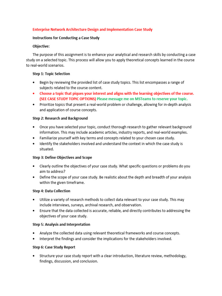 Case Study Instruction Guide | PDF | Data | Cognitive Science