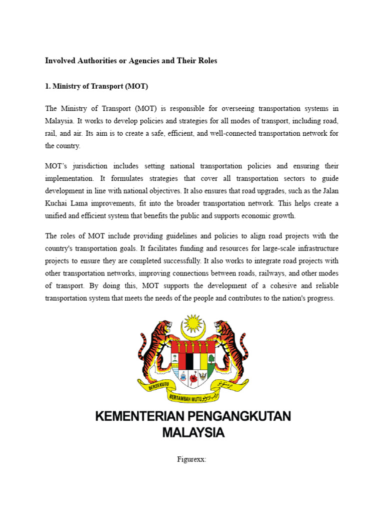Involved Authorities or Agencies and Their Roles | PDF | Infrastructure ...