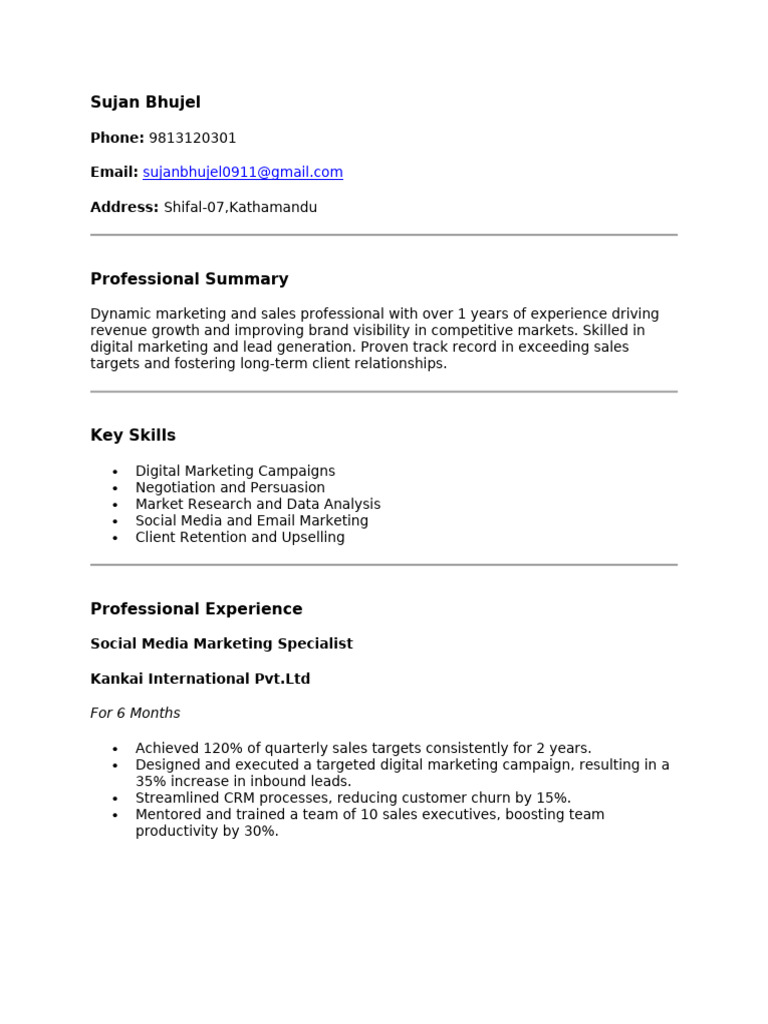 Sujan Bhujel | PDF | Marketing | Digital Marketing