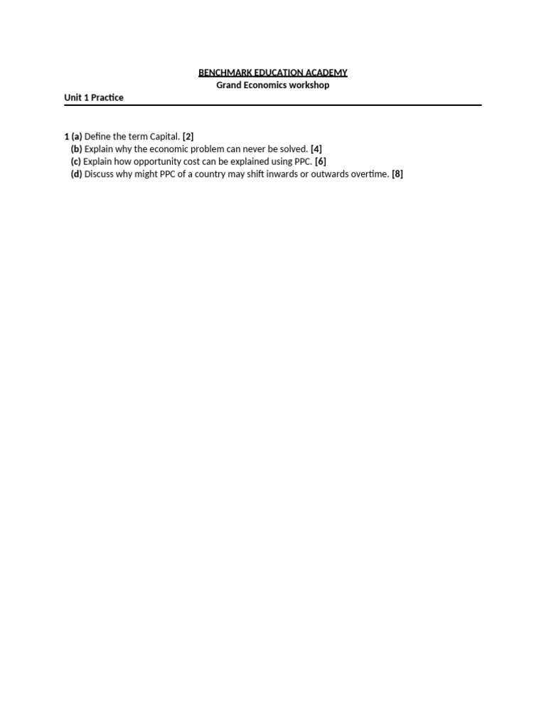 Unit 1 Practice Question | PDF