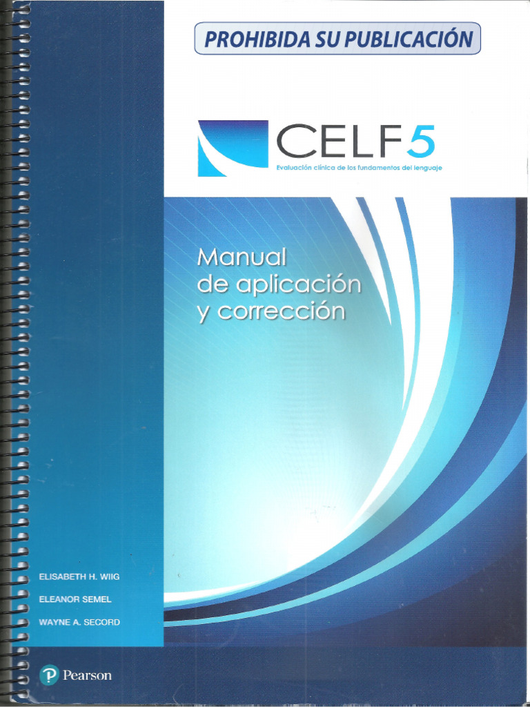 Celf 5 Manual de Aplicación | PDF
