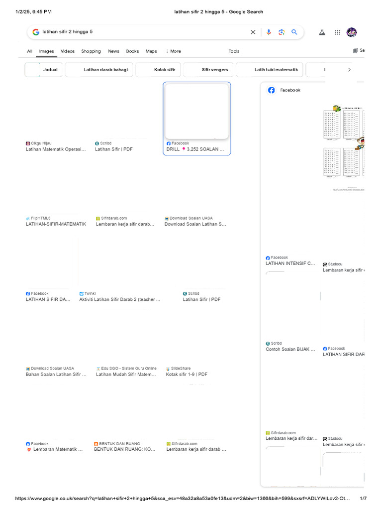 Latihan Sifir 2 Hingga 5 - Google Search | PDF