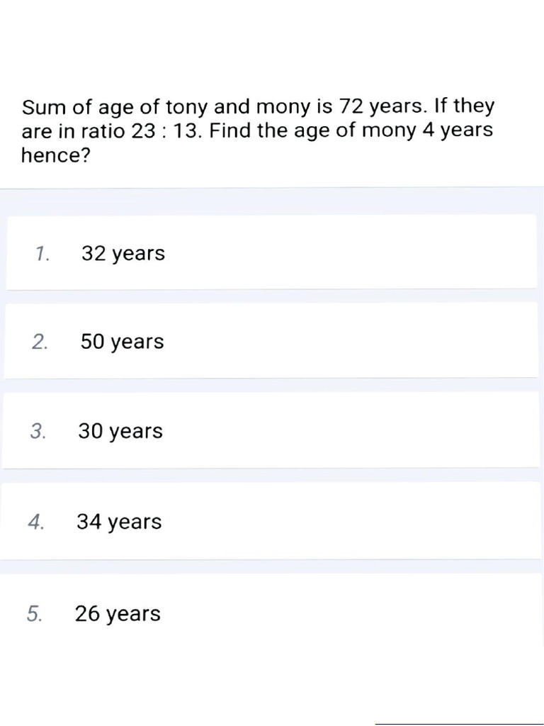 Problem On Ages | PDF
