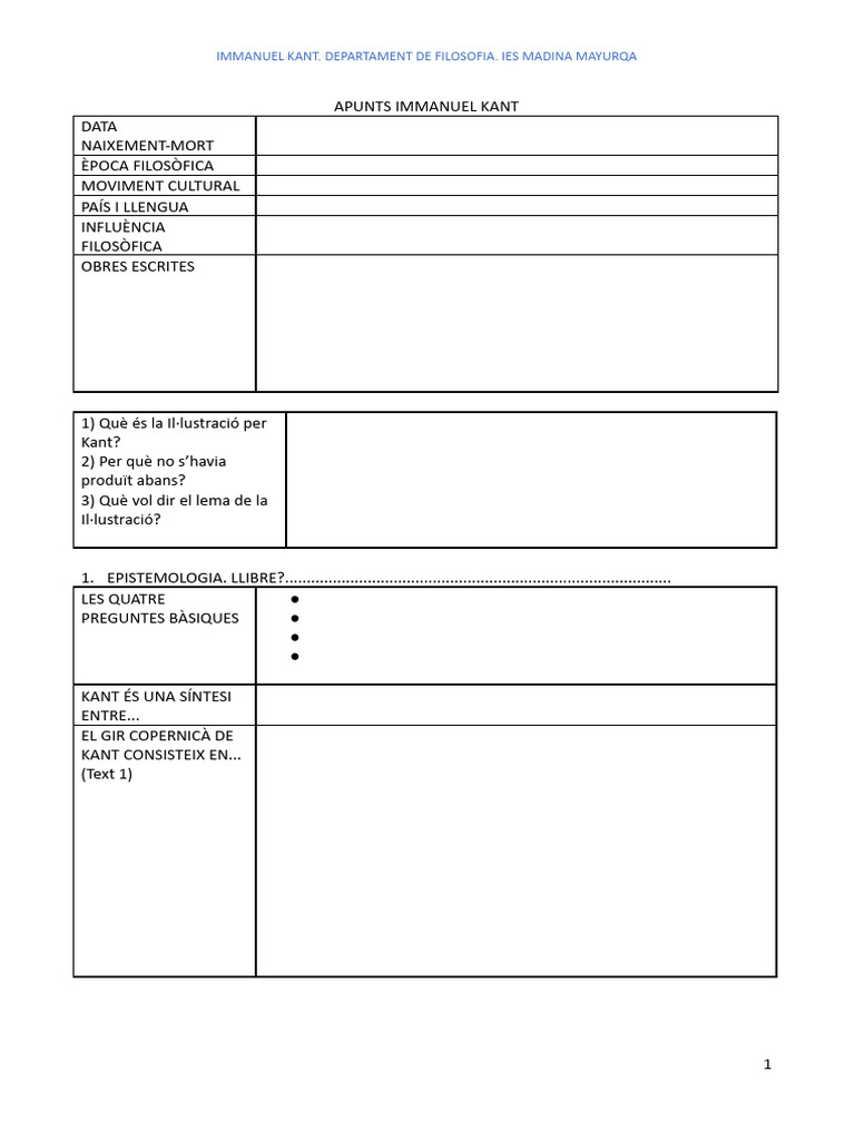 APUNTS Buits KANT v2 | PDF