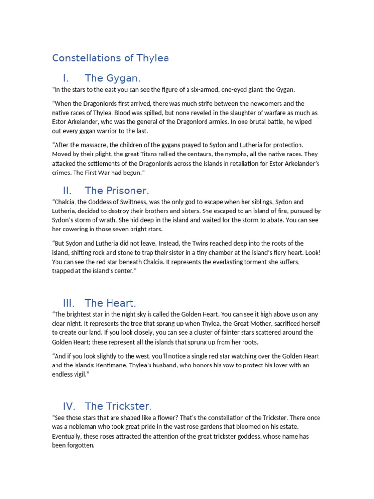 Constellations of Thylea Explained | PDF | Blacksmith