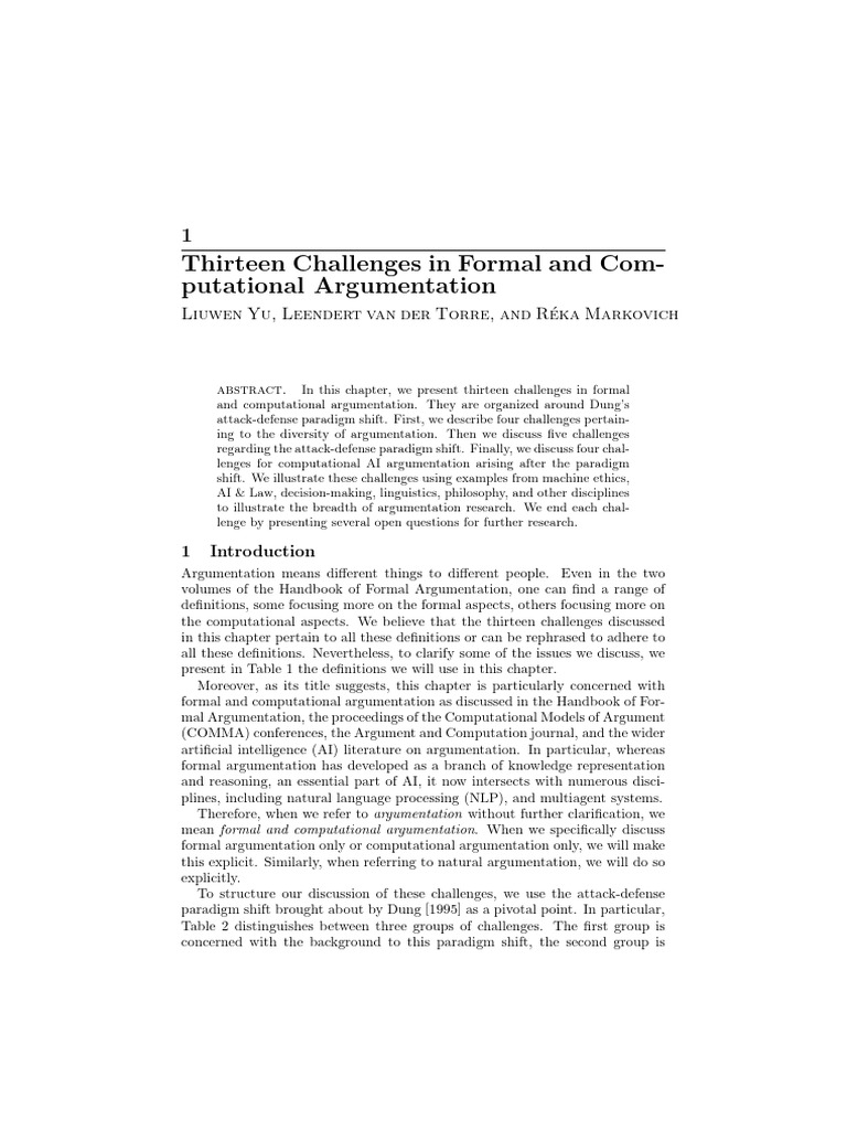 Liuwen Yu, Leendert Van Der Torre, and R Eka Markovich | PDF ...