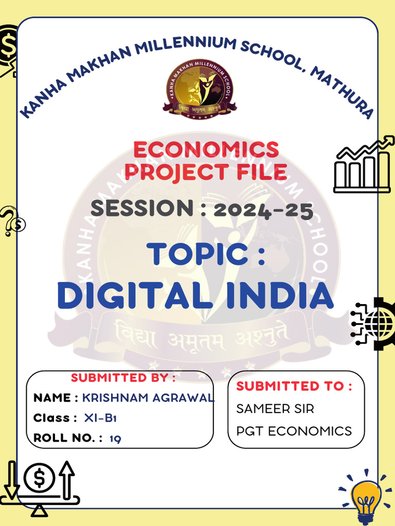 Science Project Assessment Cover Page in Blue Yellow Cute Fun Style | PDF