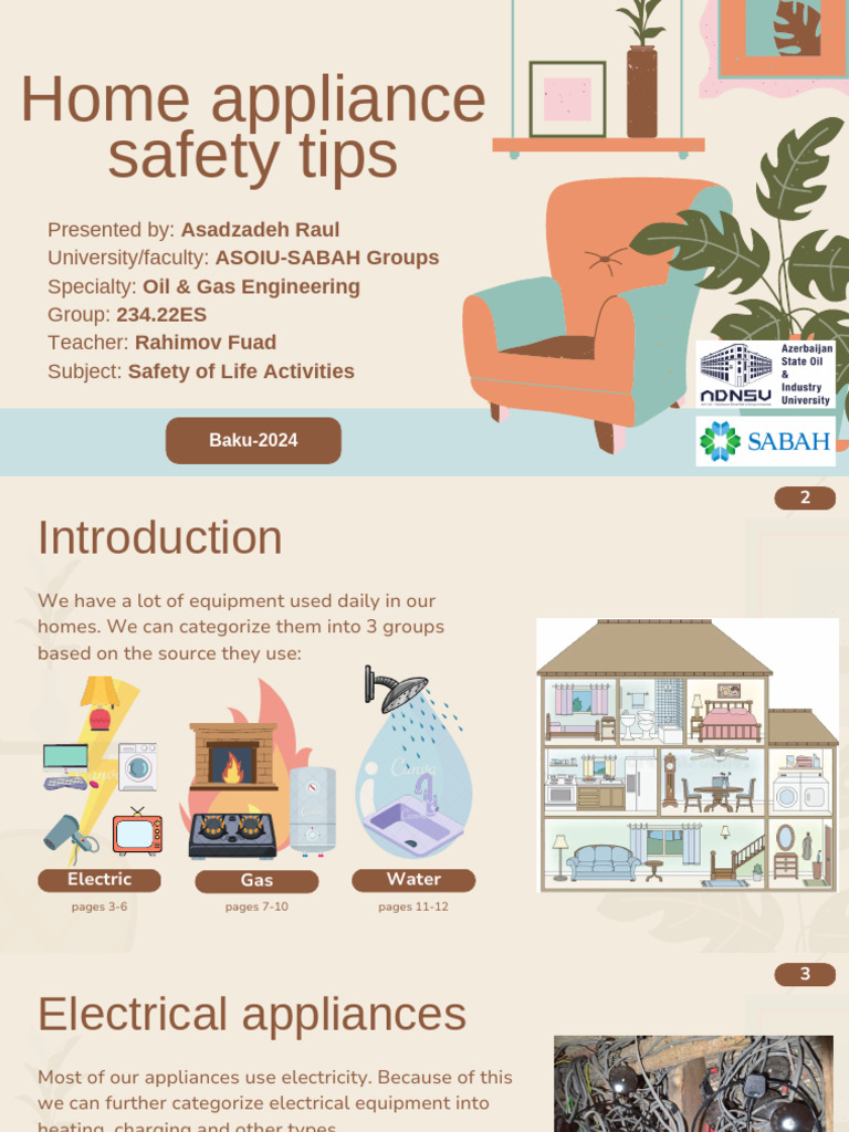 Home Appliance Safety Tips Guide | PDF | Leak | Stove
