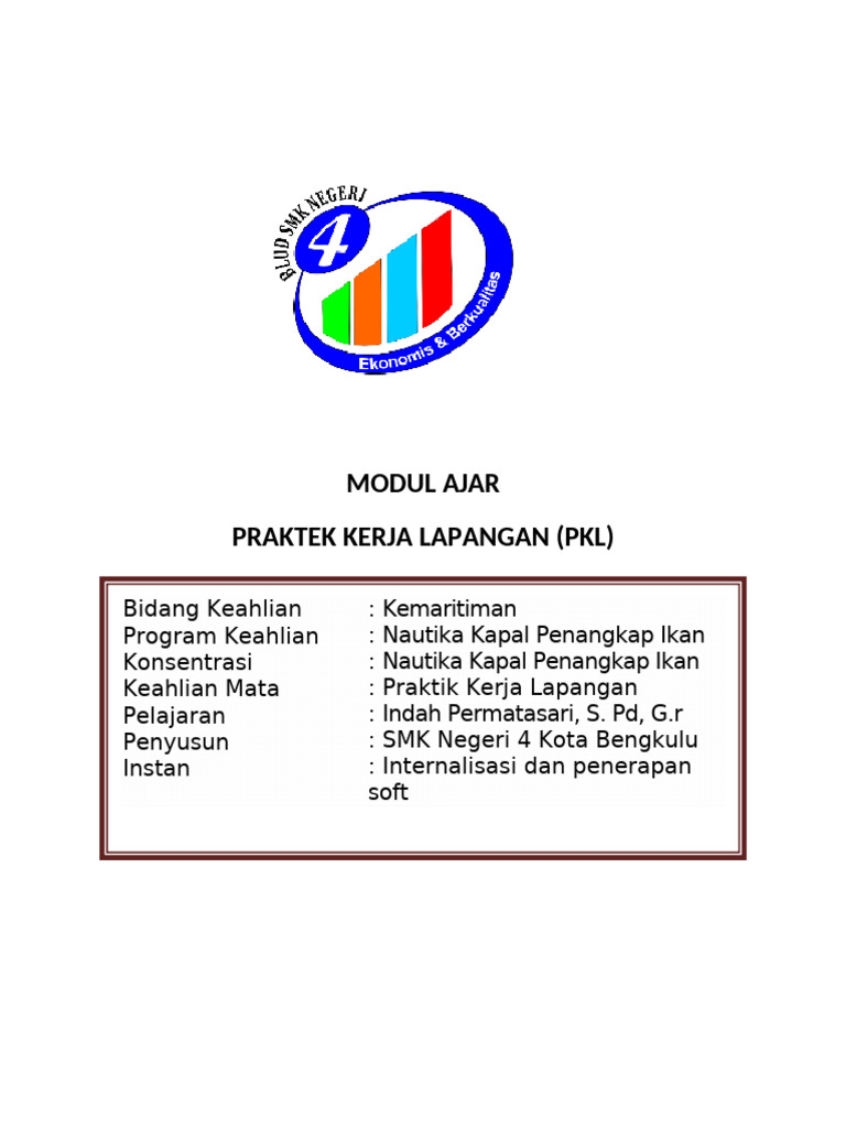 MODUL AJAR PKL NKPI JUJWANA SMKN 4 Kota BKL (1)aziza | PDF