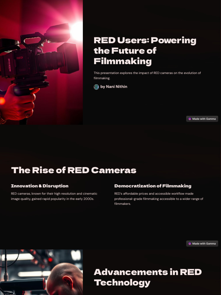 RED-Users-Powering-the-Future-of-Filmmaking | PDF | Camera | Innovation