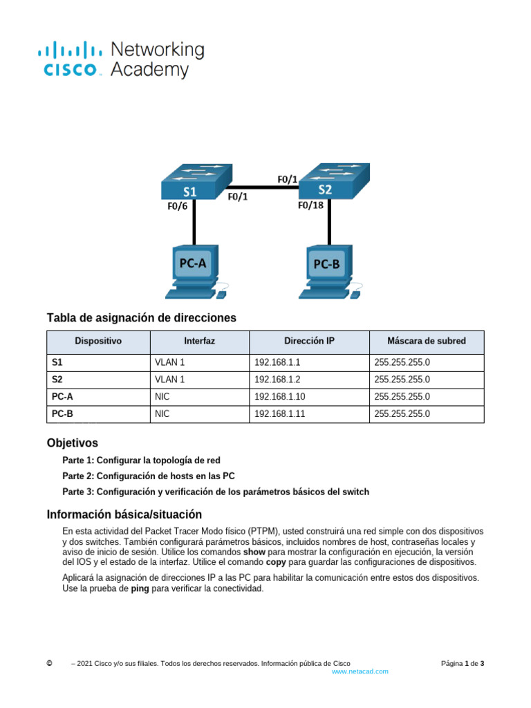2.9.2 Packet Tracer - Basic Switch and End Device Conf - Physical Mode | PDF | Conmutador de red ...