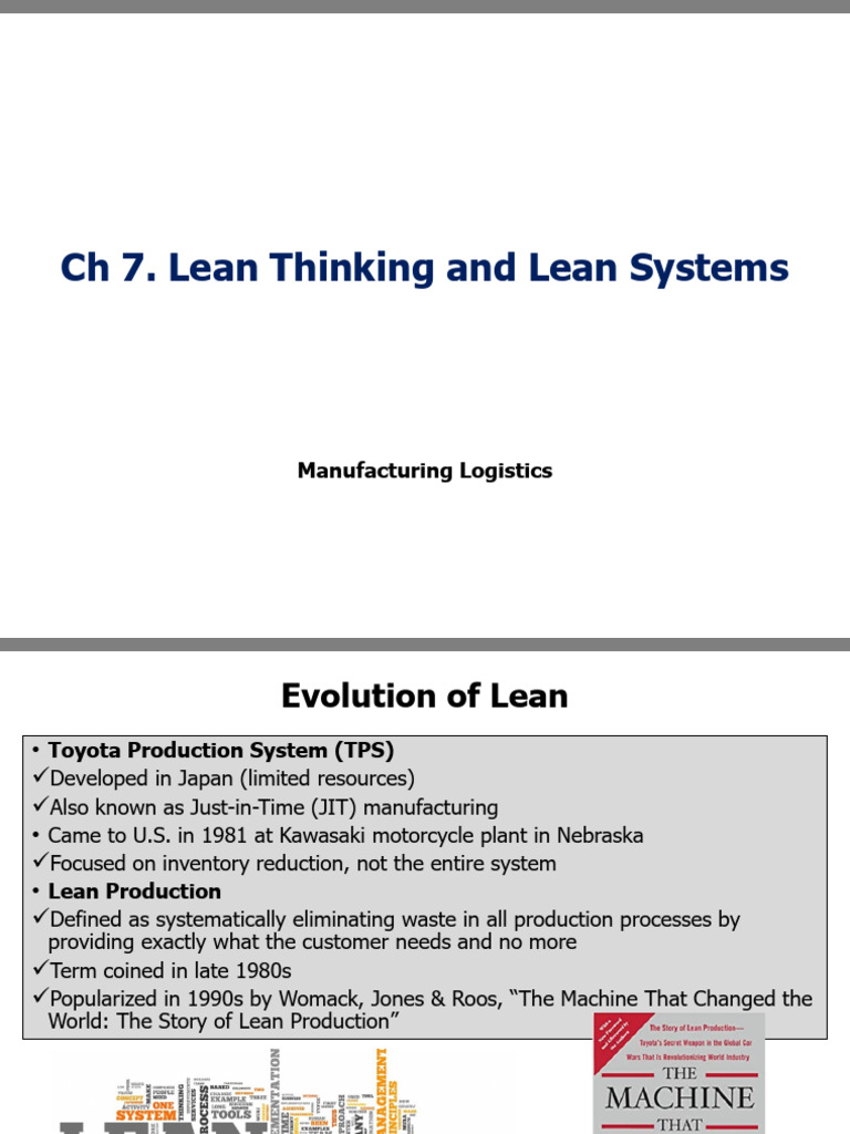 ML07 Lean Thinking and Lean Systems | PDF | Lean Manufacturing | Business