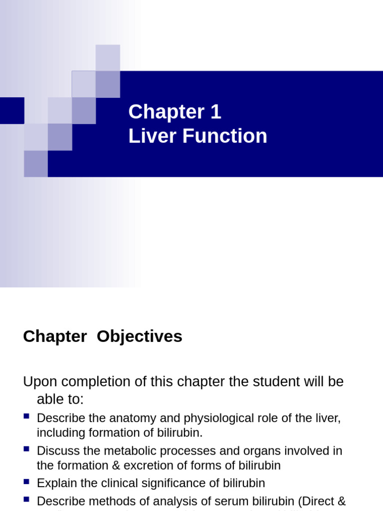 Chapter 1 Liver Function Lecture | PDF | Bile | Liver