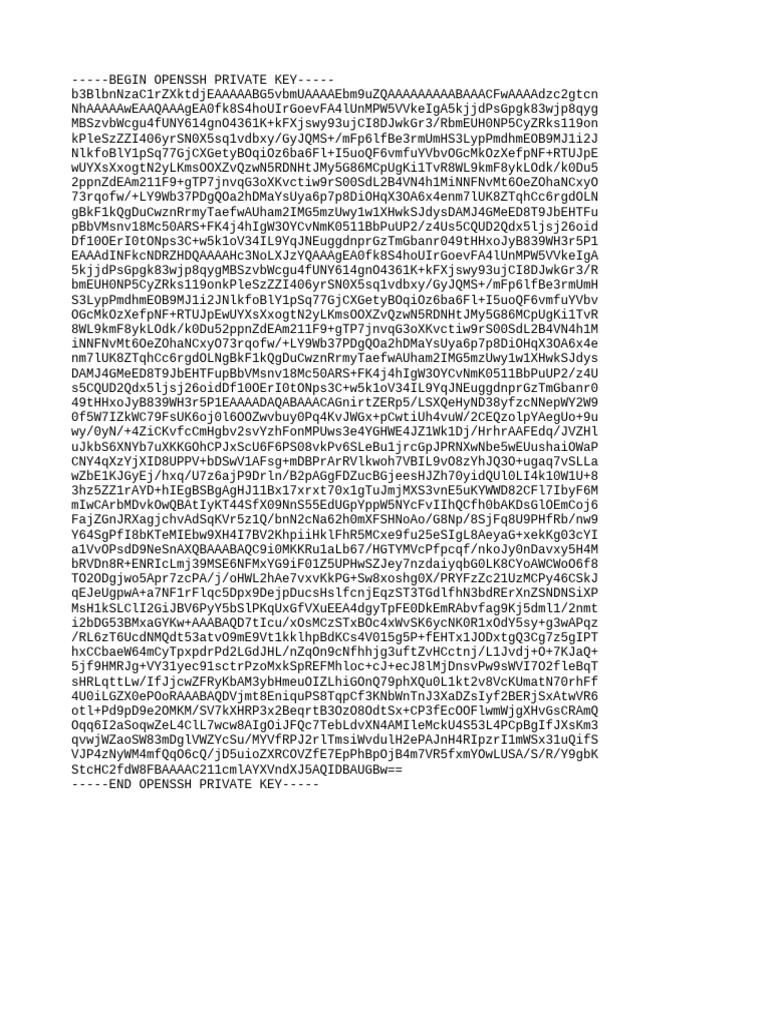 OpenSSH Private Key Document | PDF