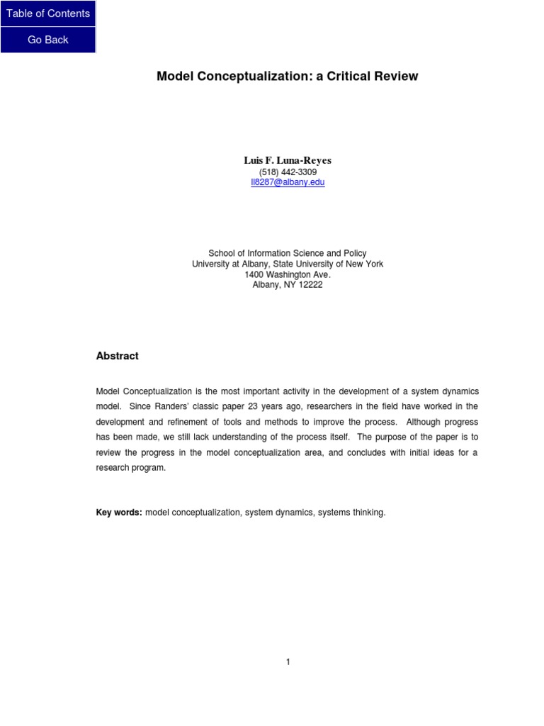 Model Conceptualization | PDF | Conceptual Model | System