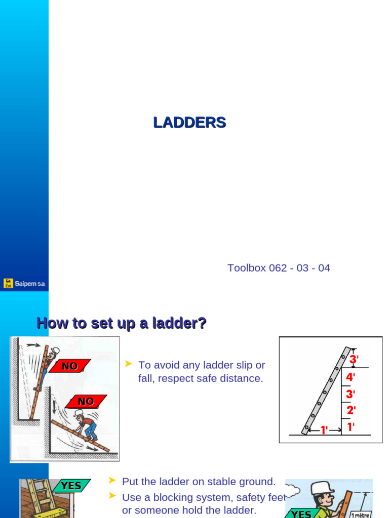Ladder Safety Setup Guidelines | PDF