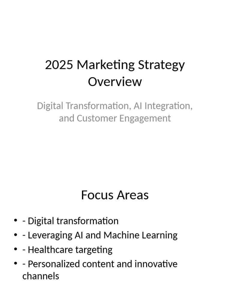 2025 Marketing Strategy Overview | PDF