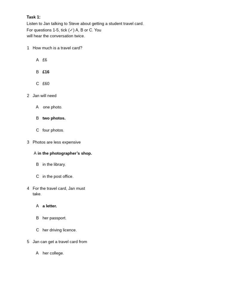 Listening + Reading Practice | PDF