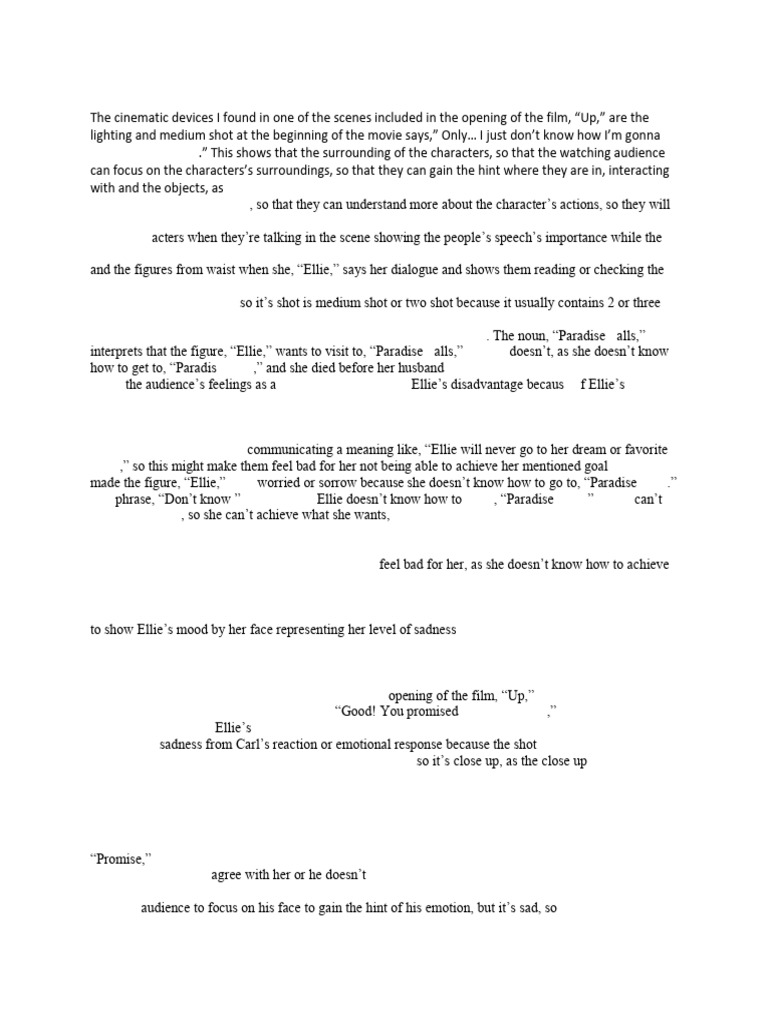 Cinematic Devices in Up's Opening | PDF | Emotions | Psychology