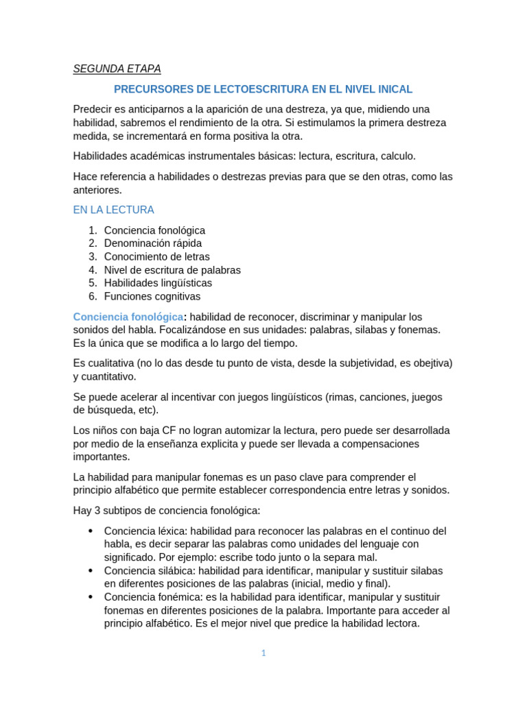 Resumen Cande Practica | PDF | Palabra | Aprendizaje