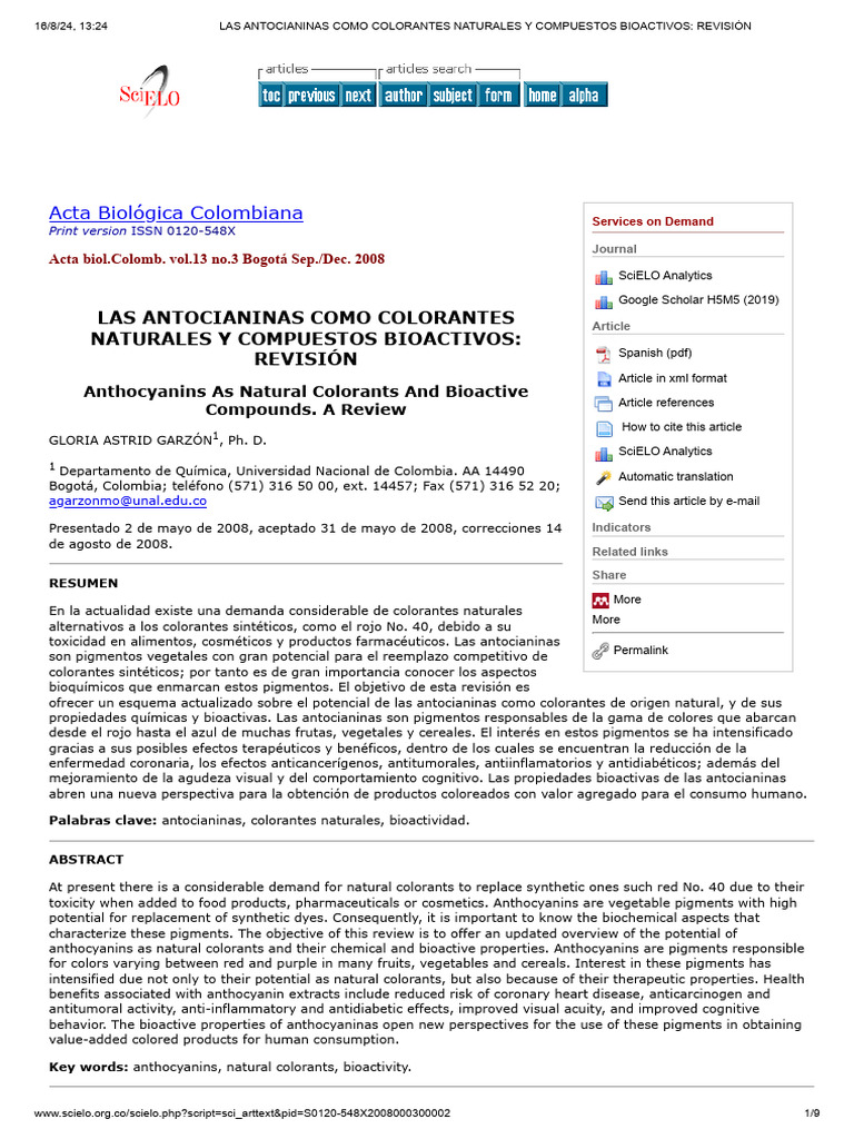 Las Antocianinas Como Colorantes Naturales y Compuestos Bioactivos ...