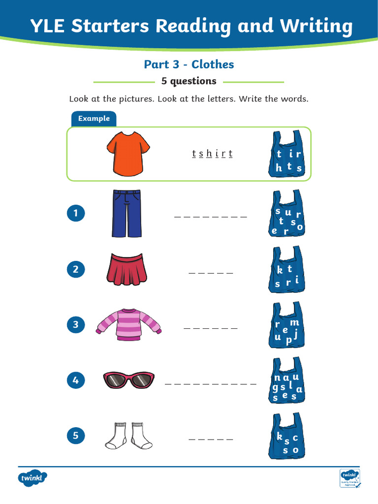 T e 1681718141 Esl Yle Starters Reading and Writing Part 3 Worksheet ...