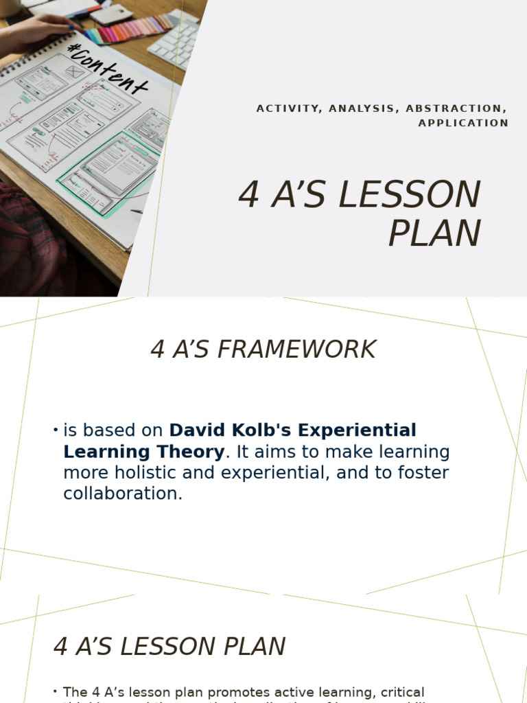 4 A’s Lesson Plan | PDF | Lesson Plan | Learning