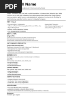 CA Articleship Resume Template | PDF
