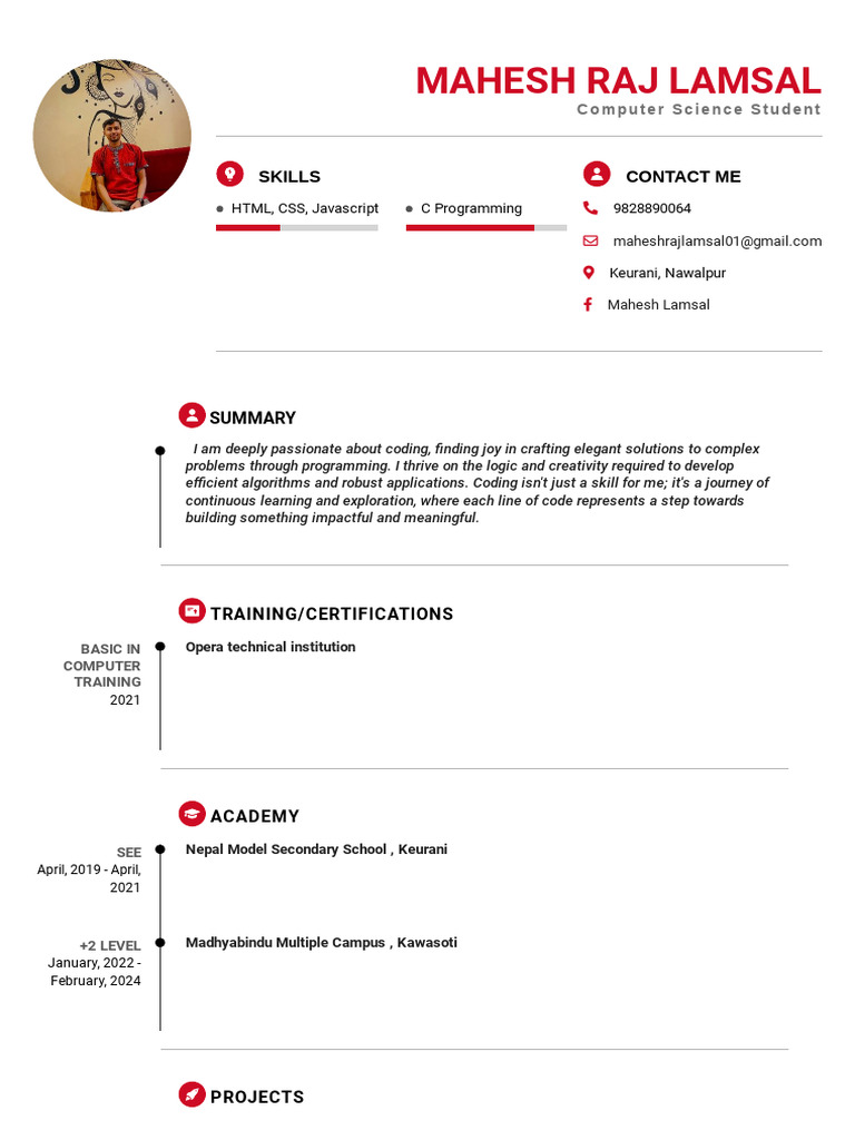 Mahesh Lamsal CV | PDF