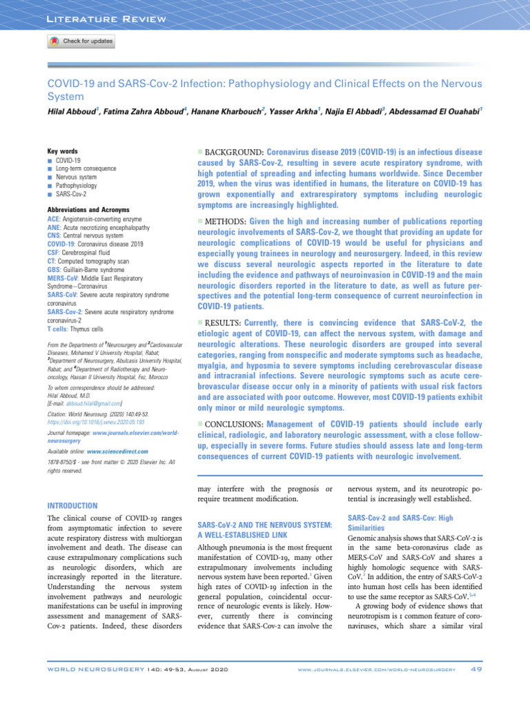 Ab Boud 2020 | PDF | Neurology | Stroke