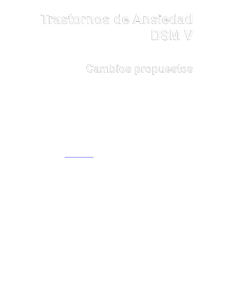 Trastornos de Ansiedad DSM 5 - 2013 | PDF | Ansiedad | Agorafobia