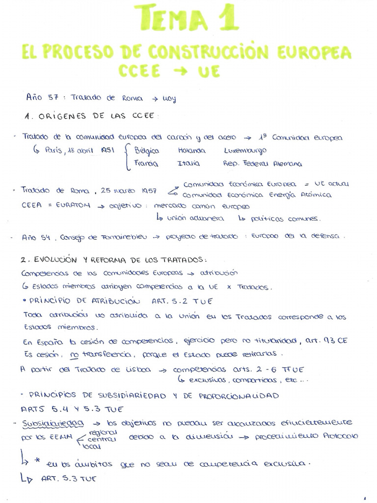 TEMA 1 Esquema DUE | PDF