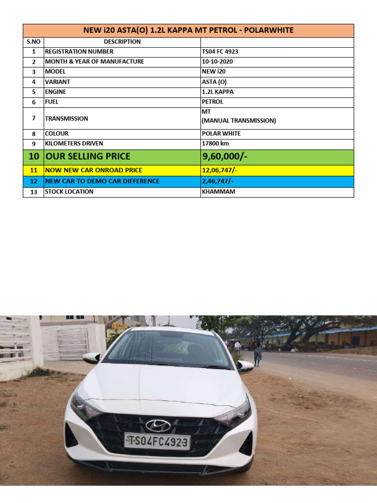 NEW I20 TS04 FC 4923 | PDF