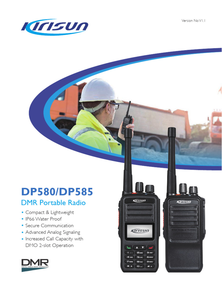 6 Digital Portable IP66 - DP580 585 Brochure V1.2 | PDF | Radio ...