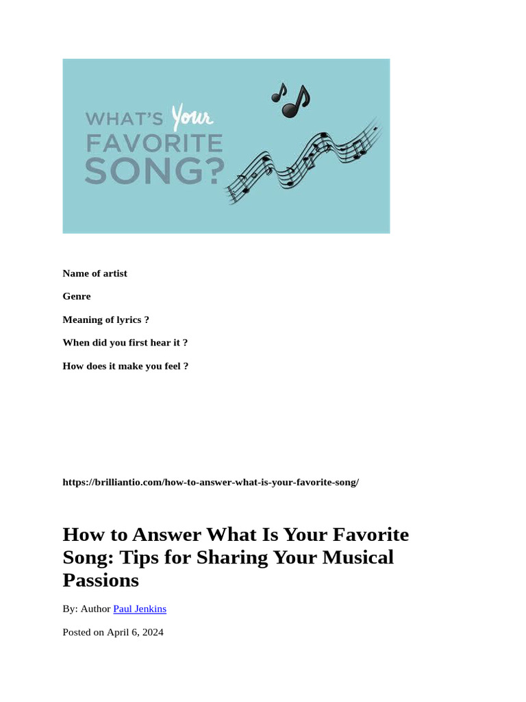 Favourite Music | PDF