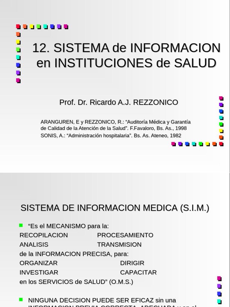 Sistema de Informacion en Instituciones de Salud | PDF | Diagnostico medico | Población