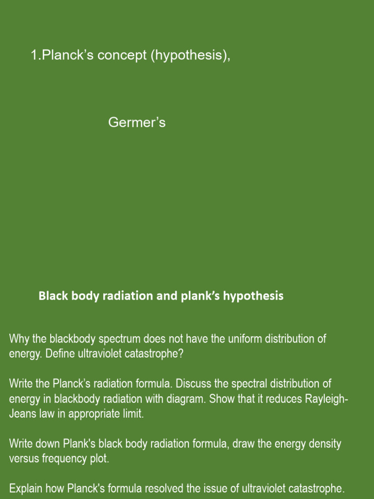 Planks Constant | PDF | Waves | Physical Sciences