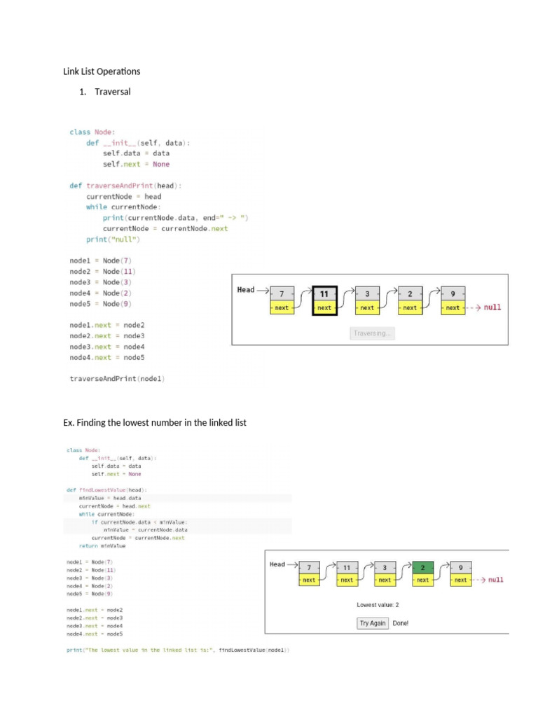 Linked List and Stack | PDF